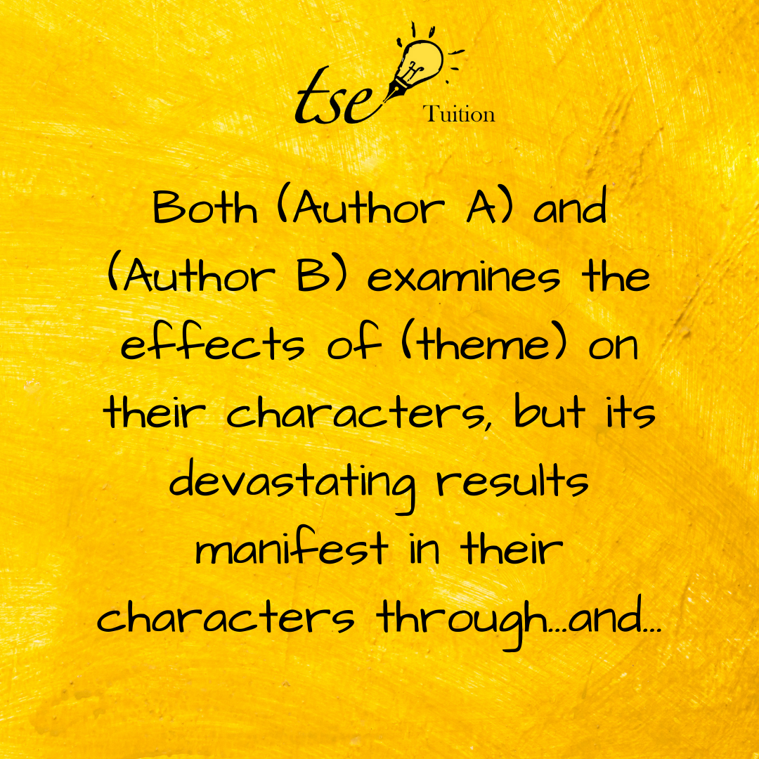 Sentence starters for the comparative essay – English Tuition that cares